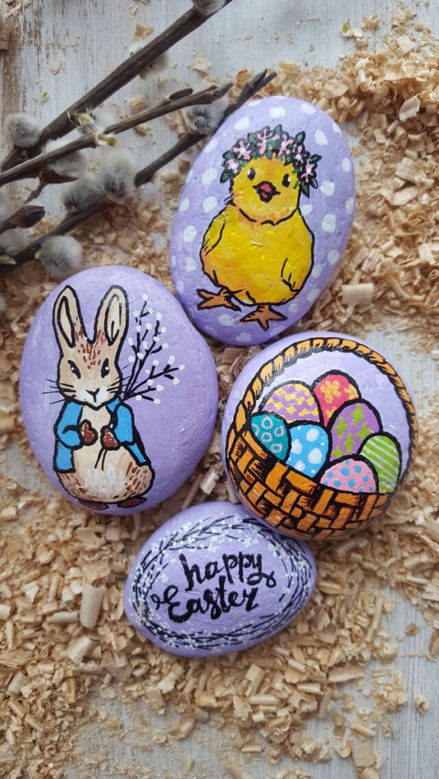 30 Fun-to-Do Easter Rock Painting Ideas - Anuri's Journey