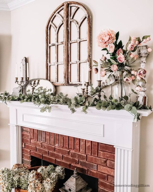 35 spring mantle decor ideas to welcome the season - Anuri's Journey