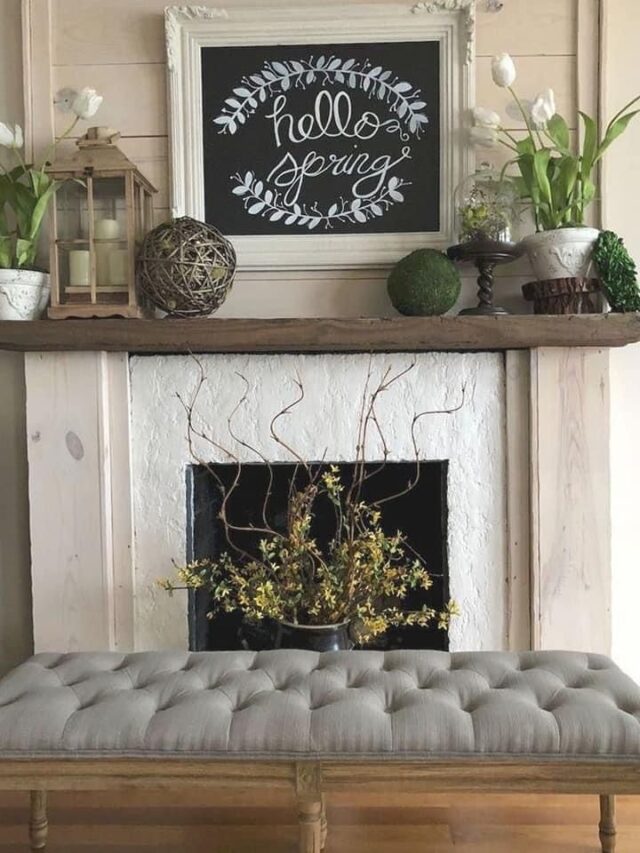 35 spring mantle decor ideas to welcome the season - Anuri's Journey
