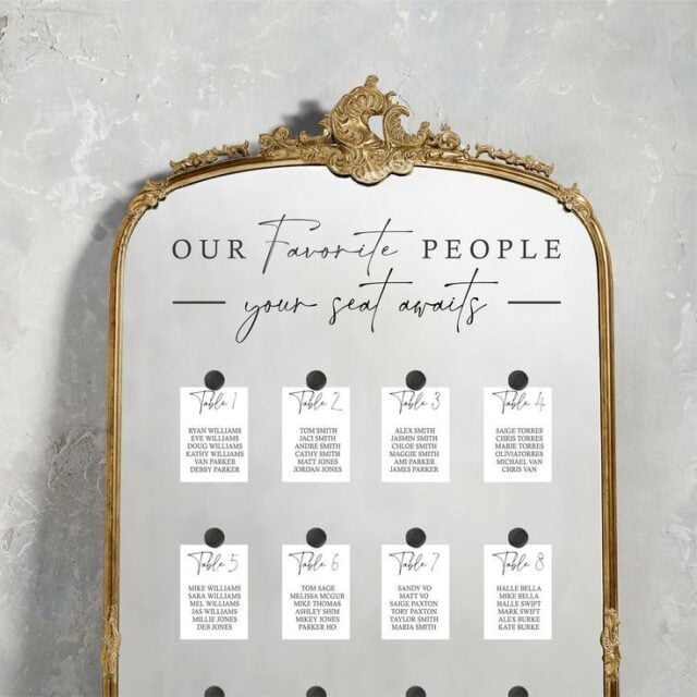 21 Creative Seating Chart Ideas for your wedding - Anuri's Journey