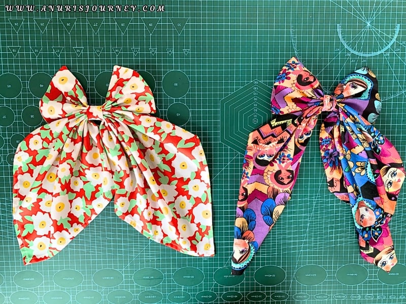 How to Make a Fabric Hair Bow - Anuri's Journey
